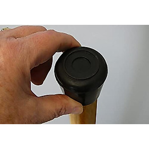 Shepherd Hardware 8746E Leg Tips 1-1/4-Inch Inside Diameter Rubber Chair Leg Caps, 24 Pack, Black