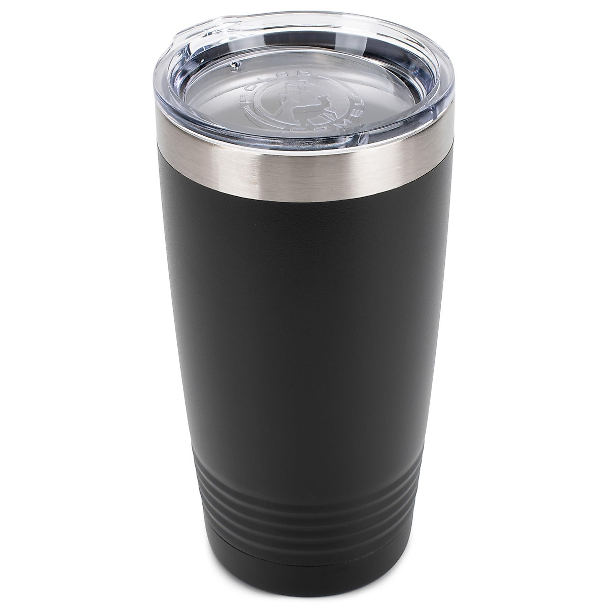 100 North, Polar Camel, United States National Parks, Black 20 Ounce, Stainless Steel, Vacuum Insulated Travel Tumbler Mug With Clear Lid, Glacier Montana