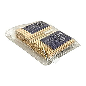 KingSeal Natural Bamboo Wood Grilling Skewers, 4 Inches x 2.5mm Diamter, for Shish Kebabs, BBQ, and Fruit Arrangements, Bulk Pack - 16 Packs of 100 (1600 Count)