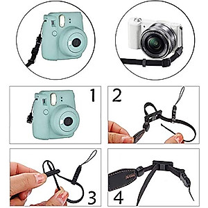 WANBY Camera Strap Canvas Neck Shoulder Strap with Quick Release Buckles for DSLR SLR