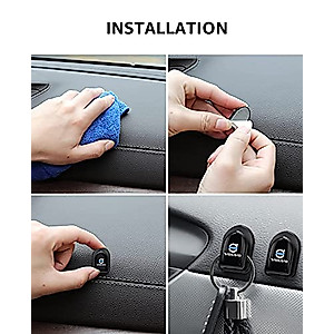 YABOO Car Sticky Hooks for Dashboard,Car Sticky Hanger with Logo,3M Self-adhesive Hooks Organizer for Key/USB Cable/Earphone,Compatible with Volvo XC40 XC60 XC90 V90 V60 S90 S60 2016-2020 2021 2022