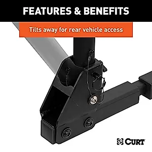 CURT 18029 Trailer Hitch Bike Rack Mount, Fits 1-1/4, 2-Inch Receiver, 2 Bicycles, CARBIDE BLACK POWDER COAT