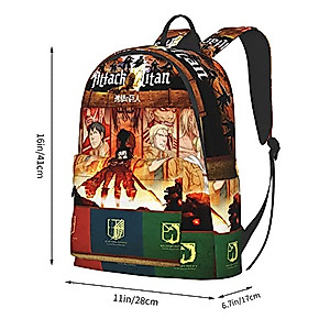 Anime Backpack for Men Women Lightweight Laptop Bag Fashion Daypack Outdoor Hiking Travel Bag for Boys Girls
