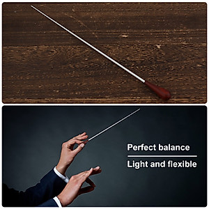 Music Baton Orchestra Baton Music Conducting Baton Orchestra Conductor Baton with Pear Shaped Handle (Rosewood)