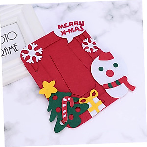 Homoyoyo Photo Frame Christmas Ornament Holiday Picture Frame Decorative Photo Frame Unfinished Photo Frame Kit Nonwoven Photo Frame Handmade Frame Red Picture Frame Child Suite Kraft Paper