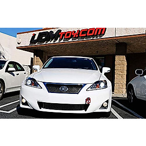 iJDMTOY JDM Red Track Racing Style Tow Hook Ring Compatible with Lexus 2006-up is GS, 2007-up LS, 2011-up CT & 2012-up RX Facelift, Made of Lightweight Aluminum