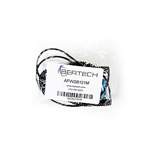 Bertech ESD Anti-Static Fabric Adjustable Wrist Strap with 12' Cord, 1 Megohm Resistor, 4 mm Snap, Blue
