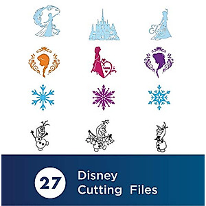 Brother ScanNCut Disney Frozen HomeDeco Pattern Collection 1 CADSNP04, 27 Designs with Olaf, Elsa, Anna & More, Vinyl Wall Art, Iron-on Transfers for Clothing, DIY Stencil Templates, Party Decorations