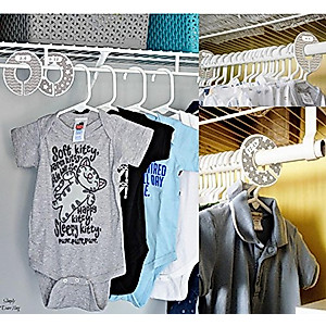 Lemonfilter Toddler Hangers with Baby Closet Dividers, 36 Pack Baby Hangers for Nursery Infant Clothes, Ultra Thin Space Saving White Hangers with 8 Wardrobe Hanger Dividers from Newborn to Toddlers