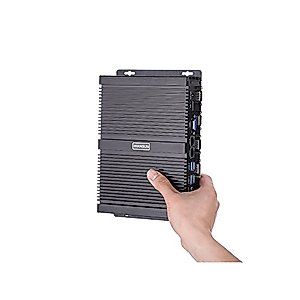 HUNSN Fanless Industrial PC, Mini Computer, Intel Core I5 3317U, Windows XP / 11 or Linux Ubuntu, IM02, VGA, HDMI, 2 x LAN, 4 x COM RS232, 4 x USB2.0, 4 x USB3.0, 8G RAM, 512G SSD, 1TB HDD