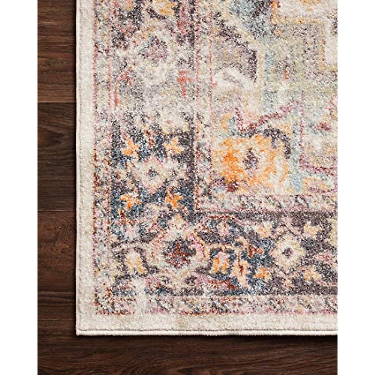 Loloi CLARA Area Rug, 2'-5" x 10'-6", Ivory/Charcoal