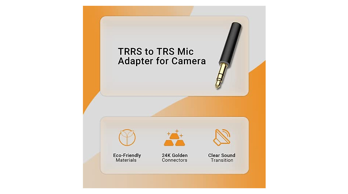 Cubilux TRRS to TRS Mic Adapter - Connect, Capture & Create