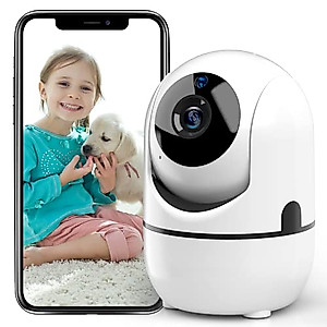 Security Camera for Baby Monitor, 2K Wi-Fi Cameras for Home Security, Pan/Tilt/Zoom Indoor Camera Wireless with Phone APP, 2-Way Audio, Motion Detection, Night Vision (White-2)