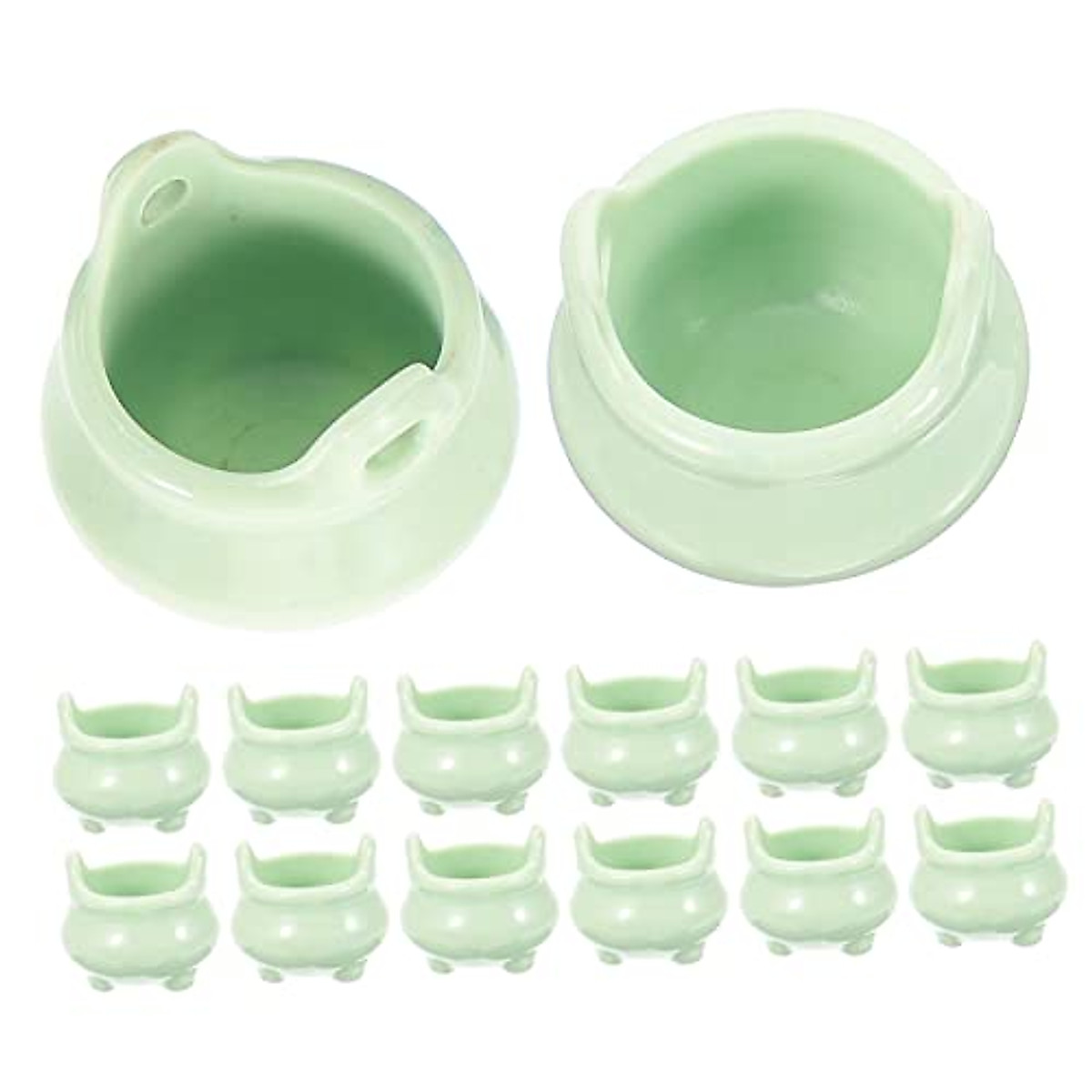 Abaodam 36 pcs Witch Boiler Candy Toys Halloween Toys miniture Decoration Witch Pot Witch Cauldron Pot Mini Halloween Candy Pail Plastic Miniature Ornaments Miniature Things Stove Toys