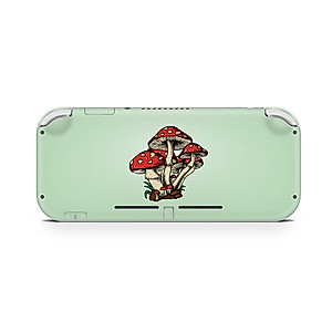 Tacky Design Mushroom Decal Skin Compatible with Nintendo Switch Lite Skin Wrap, Kawaii Skin for Nintendo Switch Lite Cover, Premium Vinyl 3M Full Wrap Decal.