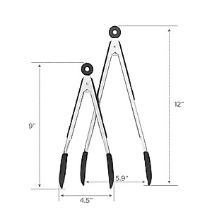 Daily Kitchen Utensil Set Silicone and Stainless Steel - Heat Resistant Cooking Utensils for Non Stick Cookware - Silicone Utensils Cooking Utensil Set - Kitchen Tools and Gadgets - 6-Piece Tool Set