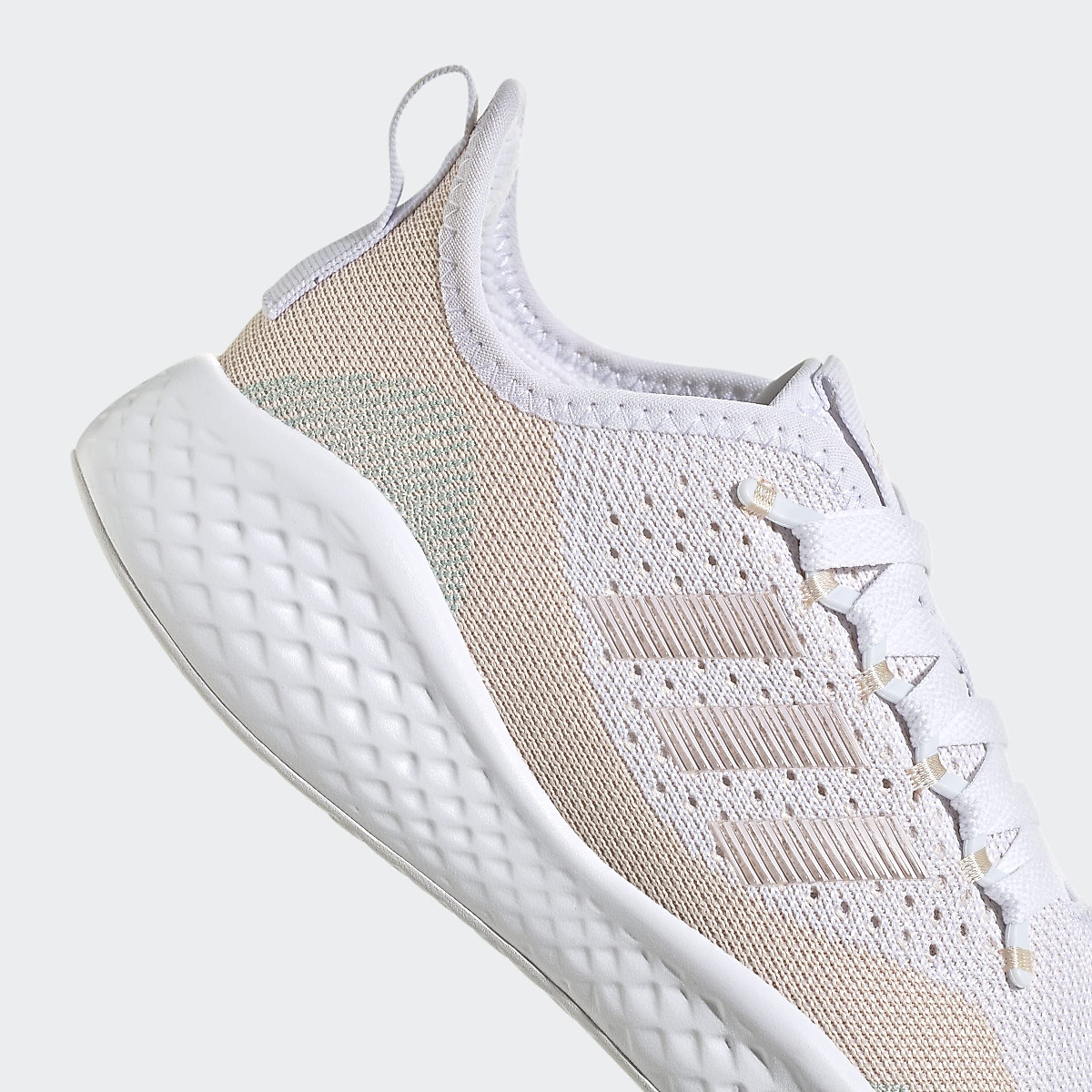 adidas Women's Fluidflow 2.0 Running Shoe, FTWR White/Almost Pink/Bliss Orange, 7.5