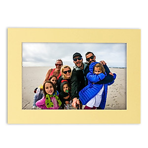 8.5x11 Mat for 11x14 Frame - Precut Mat Board Acid-Free Soft Yellow 8.5x11 Photo Matte For a 11x14 Picture Frame, Premium Matboard for Family Photos, Show Kits, Art, Picture Framing, Pack of 1 Mat