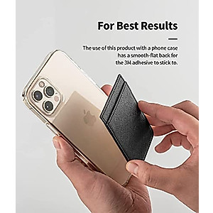 Goospery Phone Card Holder [4-Pack] Adhesive Stick On Wallet for Back of Phone Fashionable & Secure Sleeve Credit Cards/ID Card Slot Pocket Case Universal Fit for Most Smartphones