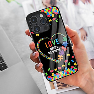 Autistic Awareness Phone Cases Best Gifts for Adult Autism Love Need No Words Cover for Samsung Galaxy S10 S20 S21 S22 S23 S24 S25 Ultra Plus FE Edge | for iPhone Moto for Pixel