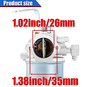 YOFMOO Carburetor Compatible for Tecumseh 640023 640051 640112 640140 640152 640152A HM80 HM90 HM100 LH318XA LH358EA 8HP 9HP 10HP Mower 5000w Generator Snow Blower 520-954 056-318 50-655