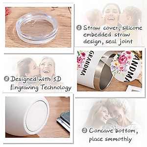 Patelai Grandma Gift Coffee Mug, at Least You Don't Have Ugly Children, Birthday Mother's Day Gift from Granddaughter, Ideal Gift for Grandmother, 12 oz Wine Tumbler with Gift Box