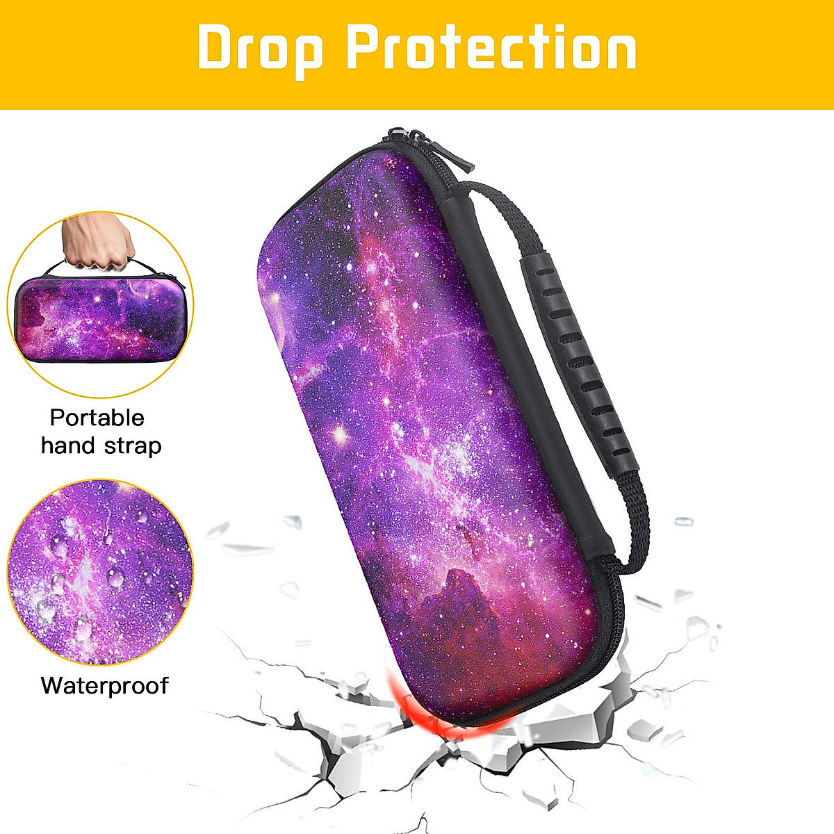 Retear Carrying Case for Nintendo Switch Lite 2019 Portable Travel Carry Cover Hard Shell Accessories with 8 Game Card Slots