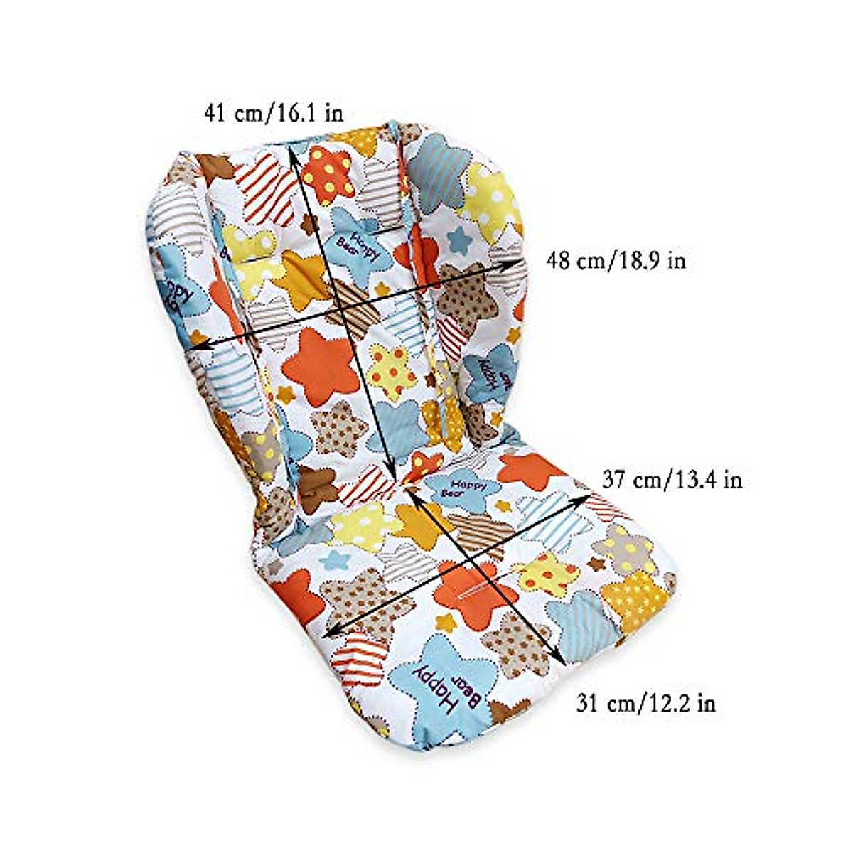 High Chair Pad, Baby/highchair/seat Cushion/Breathable Seat Pad，Comfortable and Soft, Suitable for The High Chair and Stroller in The Picture(Colored Stars Pattern)
