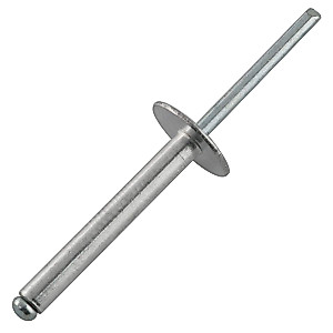 E-outstanding Core Pulling Rivet 60PCS 3/16x1-3/8inch(4.8x35mm) Large Flange Aluminum Blind Rivet Self-Plugging Open End Decorating Fastener Nails Pop Rivets