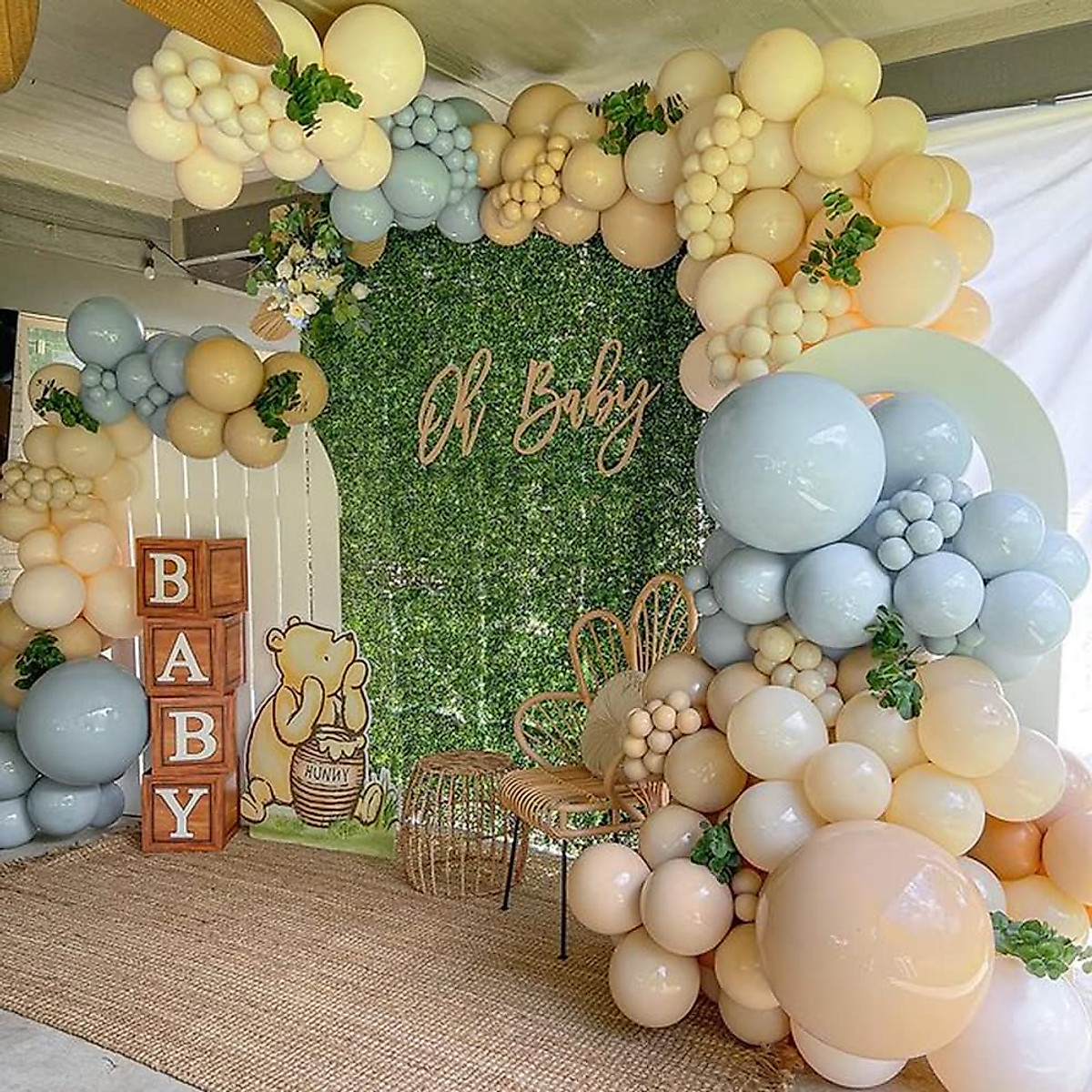 Teddy Bear Theme Balloon Garland for Gender Reveal (BLUE)