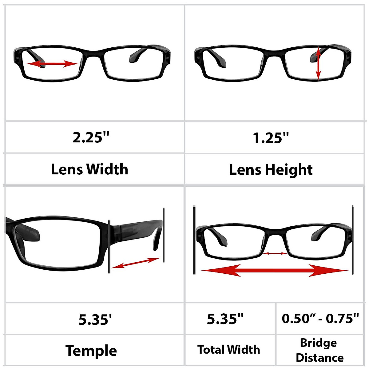 TruVision Readers - 9501HP - 4 pk - Black 2.50