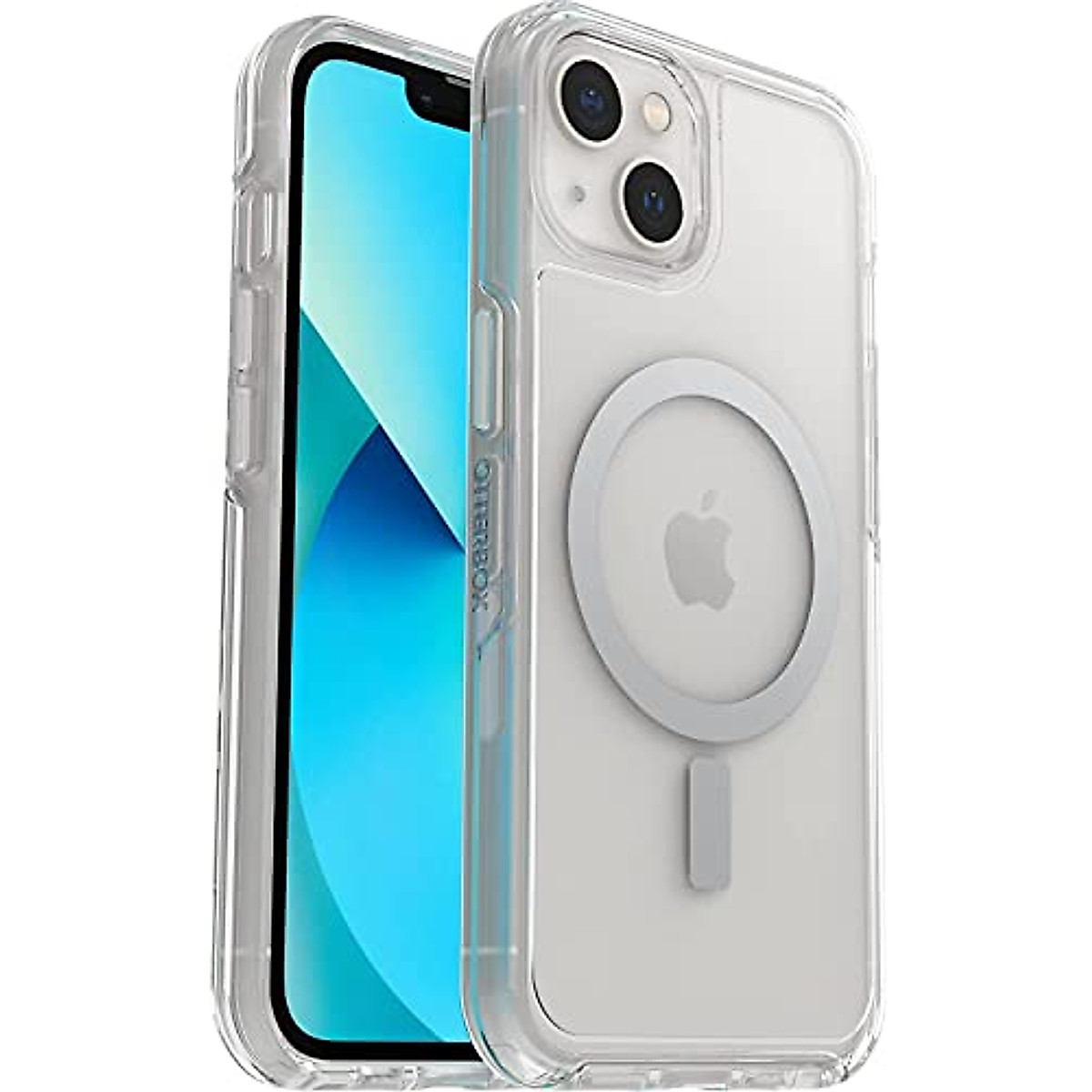 OtterBox Symmetry Case with MagSafe for iPhone 13 (NOT Mini/Pro/Pro Max) Non-Retail Packaging - Clear - Antimicrobial
