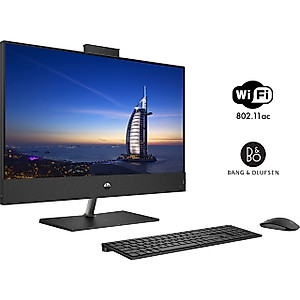 HP Pavilion All-in-One Desktop, 27" FHD Micro-Edge Touchscreen, 12th Gen Intel Core i7-12700T, 64GB RAM, 2TB SSD, HDMI, RJ-45, Webcam, Wireless KB&Mouse, Wi-Fi, Windows 11 Home