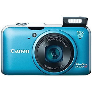 Canon PowerShot SX230 HS 12.1 MP CMOS Digital Camera with 14x Image Stabilized Zoom 28mm Wide-Angle Lens and 1080p Full-HD Video (Blue) (OLD MODEL)