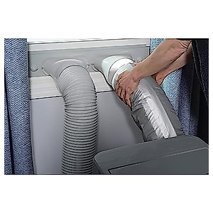 GE Dual Hose Kit for Portable Air Conditioner, Convert Single Hose Portable AC Unit to Dual Hose for Faster Cooling, Easy Install, Compatible With Select GE Models, RAP02, Grey