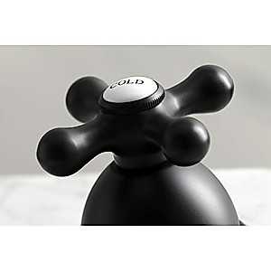 Kingston Brass KS3960AX Restoration Widespread Bathroom Faucet, Matte Black,6.5 x 3.5 x 3.06