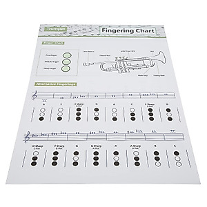 Trumpet Chord Chart Chords Reference Poster Scales Reference Fingering Practice Chart(Trumpet Chord Chart (Large Size))
