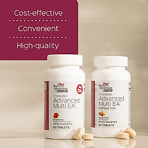 Bariatric Advantage Chewable Advanced Multi EA - High Potency Daily Multivitamin for Bariatric Surgery Patients - Mixed Fruit Flavor - 60 Count
