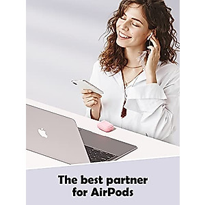 Eralierk [2 Pack] AirPods Silicone Protective Case Cover, with Keychain Compatible with Apple AirPods 2nd & 1st Generation, Front LED Visible (Black/Pink)