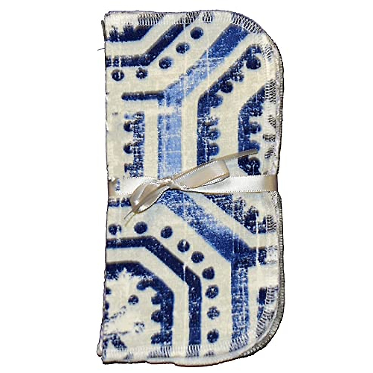 1 Ply Moroccan Tile Flannel Washable Kids Lunchbox Napkins 8x8 inches 5 Pack - Little Wipes (R) Flannel