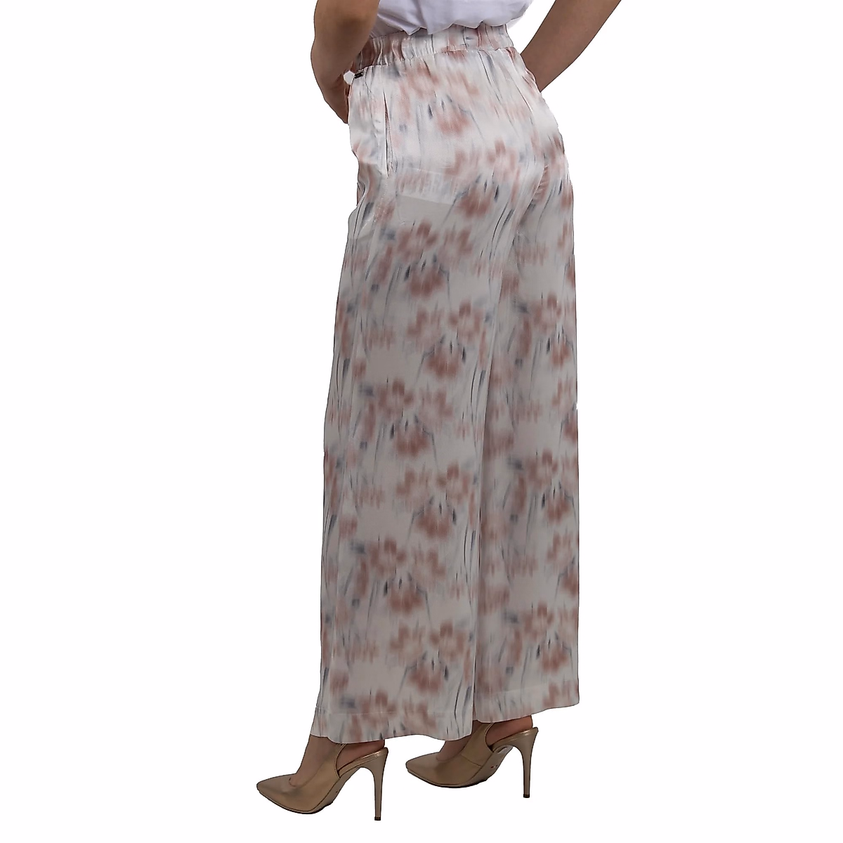 A｜X ARMANI EXCHANGE Women's Print Pants, Opt. White Secret Garden, 14