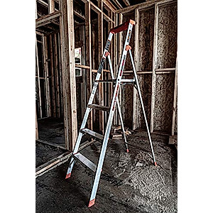Little Giant Ladder Systems Flip N Lite 6 Foot 300 Pound Capacity Aluminum Lightweight Slim Stepladder Ladder