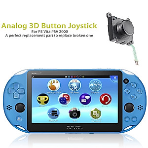 CHENLAN 2-Pack Replacement Joystick Button 3D Rocker Analog ThumbStick Replacement for PSV 2000 PS Vita 2000 2001 Black