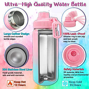 7july Decorate Your Own Water Bottle Kits for Girls Age 4-6-8-10 (Stainless Steel),Mermaid Themed Painting Crafts,Fun Arts and Crafts Gifts Toys for Girls Birthday Christmas