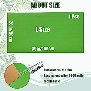 Tfwadmx Lizard Reversible Reptile Carpet 39" x 20" Terrarium Substrate Bedding Liner Reptile Cage Mat Supplies Pet Habitat Soft Mat for Bearded Dragon Tortoise Leopard Gecko Snake