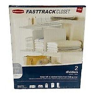 Rubbermaid Fasttrack System 2-Pack Plastic Closet Shelf Divider