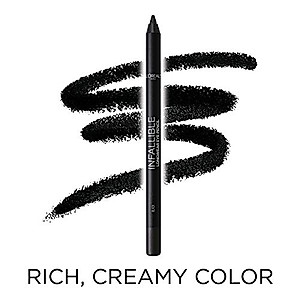 L'Oreal Paris Cosmetics Infallible Pro-Last Waterproof Pencil Eyeliner, Black, 0.042 Ounce,1 Count