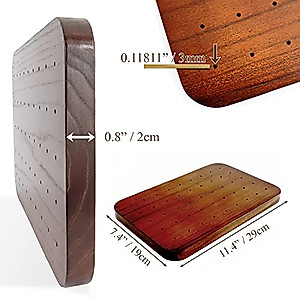 Food Display Wooden Skewer Holder For Appetizer Skewers. Impress your Guests And Serve Your Skewers For Fruit Kabobs Or Cocktail Sticks On This Food Skewer Holder Made Of Oak Wood In Dark Brown Color