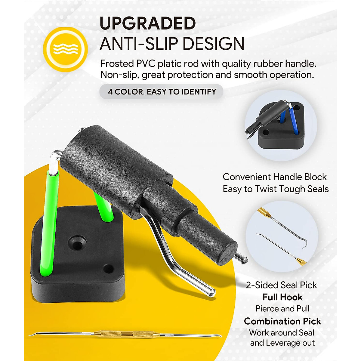 6 Pack Hydraulic Seal Installation Tools, Hydraulic Cylinder Piston Repair Rebuild Seal Kit, U-Cup Rod Seal Installation Tool Kits Upgraded Super Strong Seal Twistor Install Tool Set