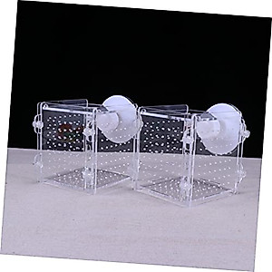 2 Pcs Fish Acrylic Incubator Baby Fish Incubator Fish Tank Tool Fish Hatchery Cage Aquatic Pet Supplies
